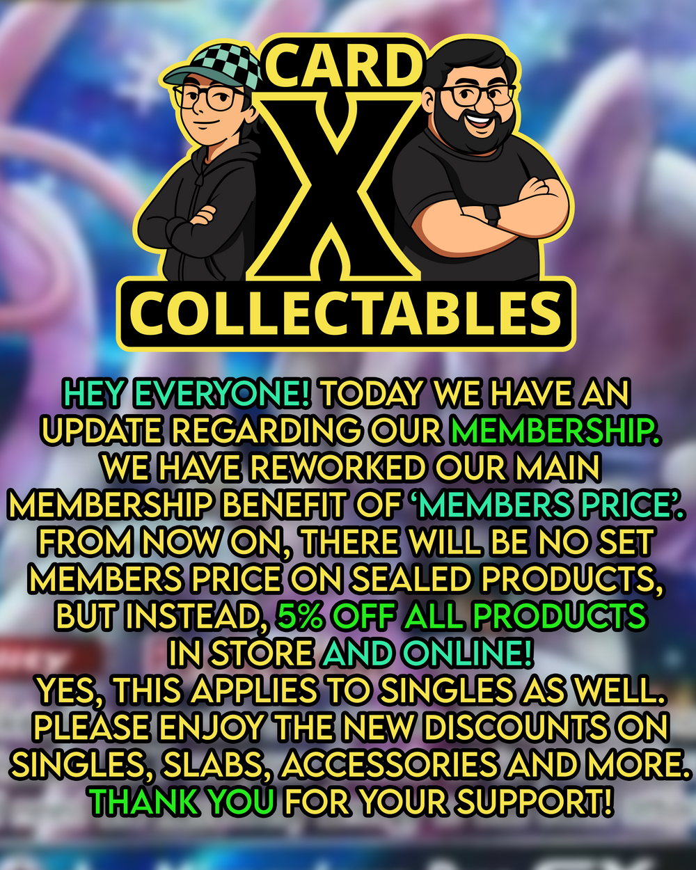 Members Exclusive Page – Card X Collectables